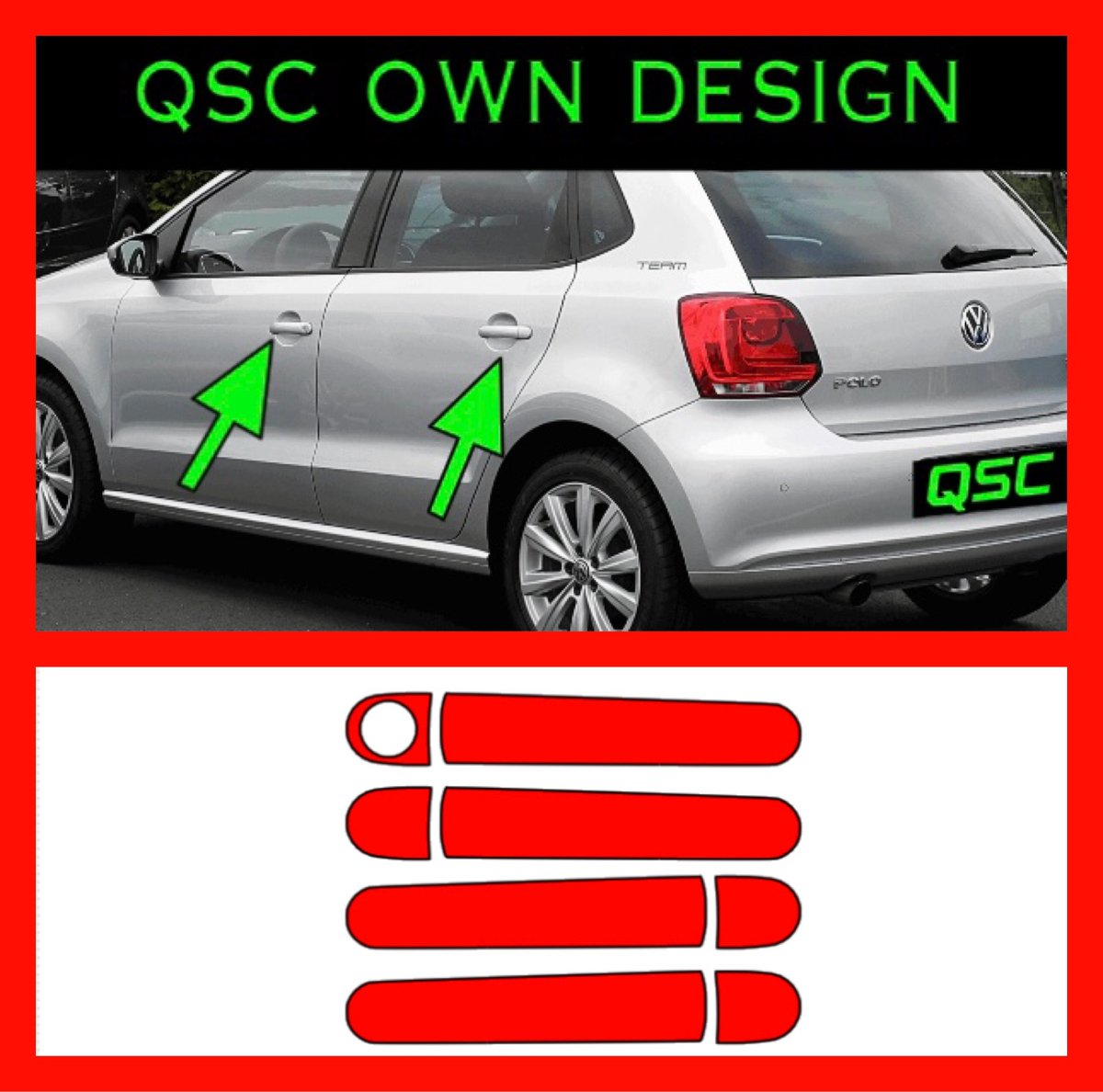 X2-4 Vw polo 6c exterior handle overlays | QsCustom