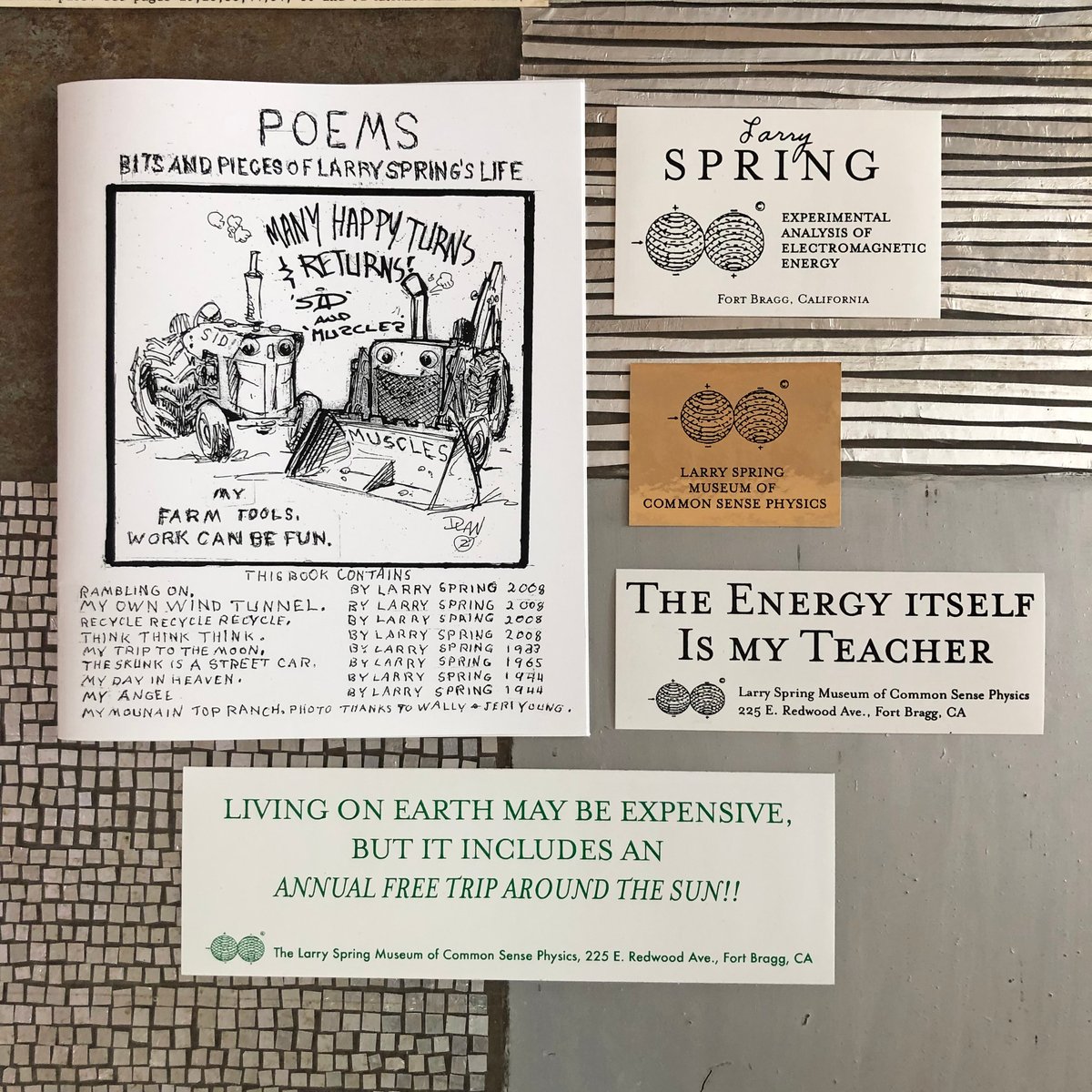 Larry Springs Poems and Sticker bundle | Larry Spring Museum