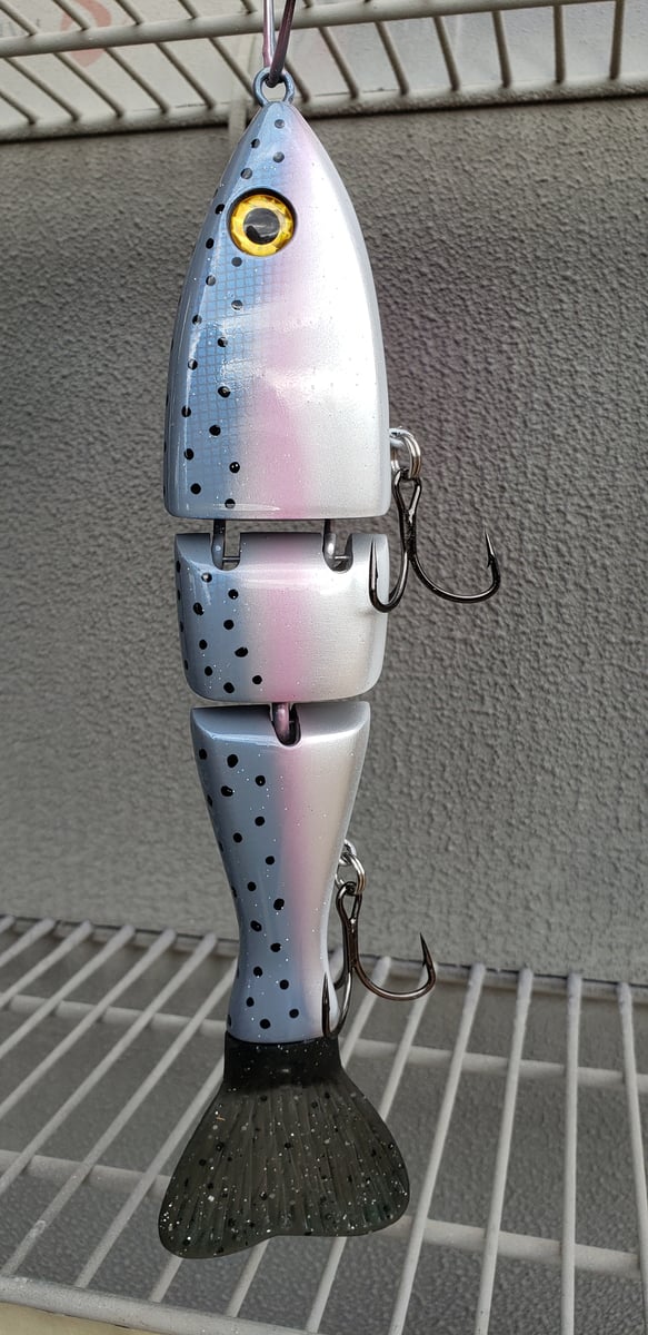 10 inch Slow Sink. Rainbow | Triple Trout - Handcrafted Swim Baits