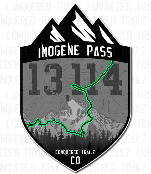 "Imogene Pass" Trail Badge / Conquered Trailz