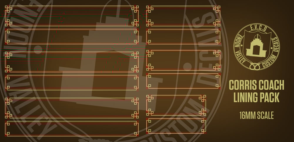 Corris Coach Lining Pack 16mm / 009 / Endon Valley Custom Decals