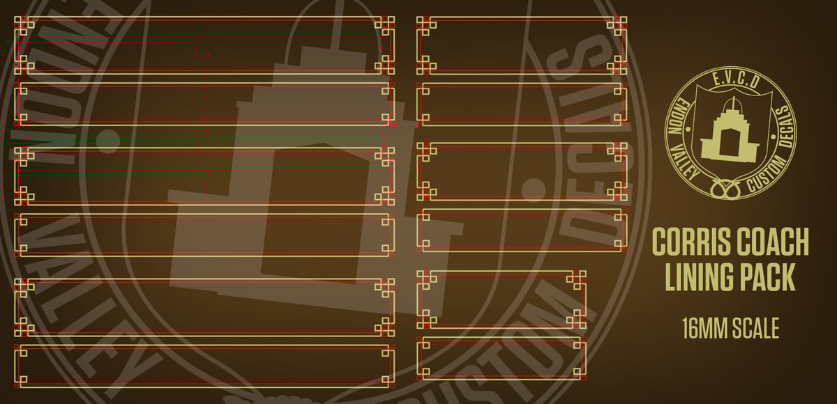 Corris Coach Lining Pack 16mm / 009 | Endon Valley Custom Decals