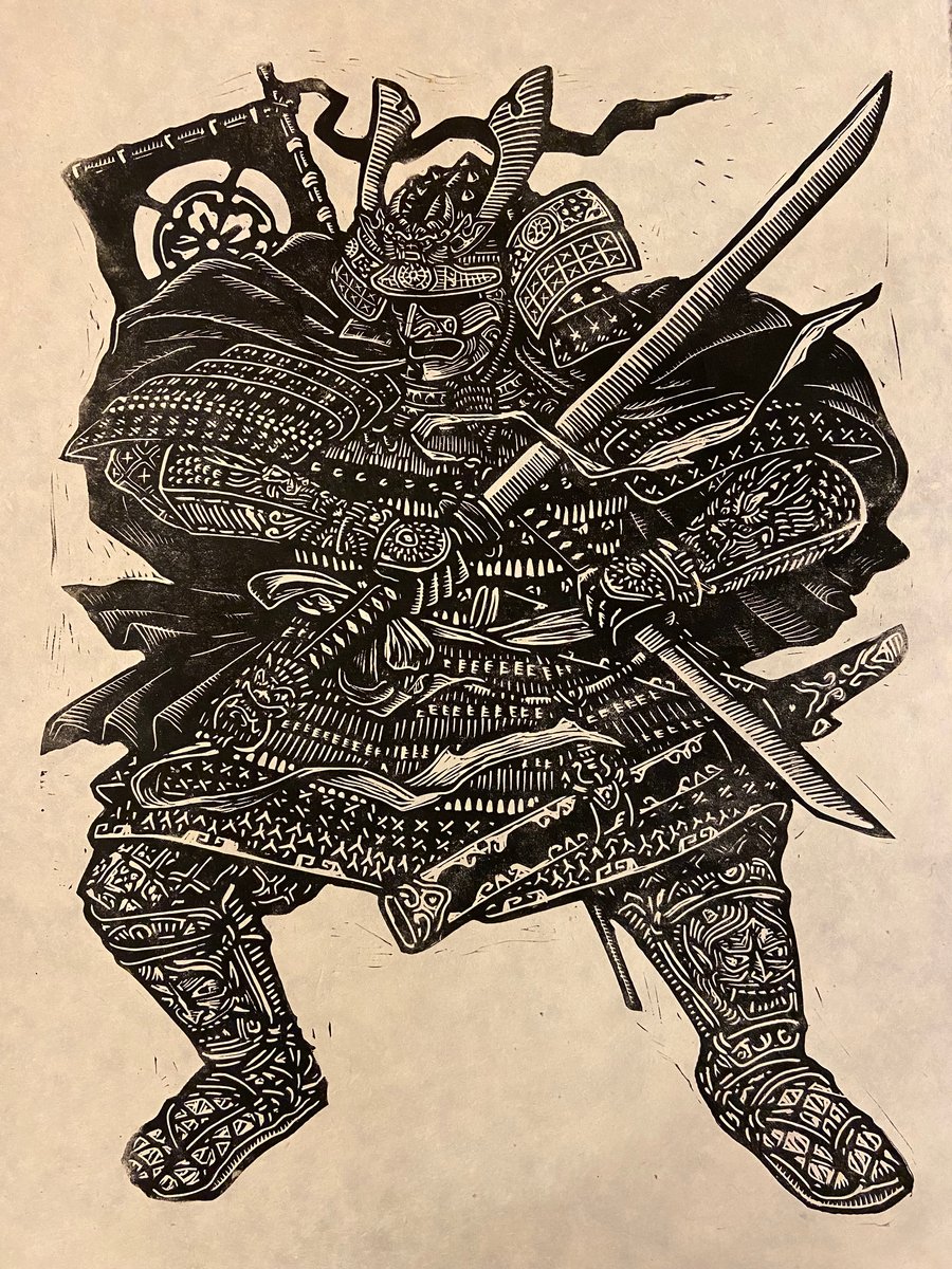 Samurai Block Print | Brian Reedy