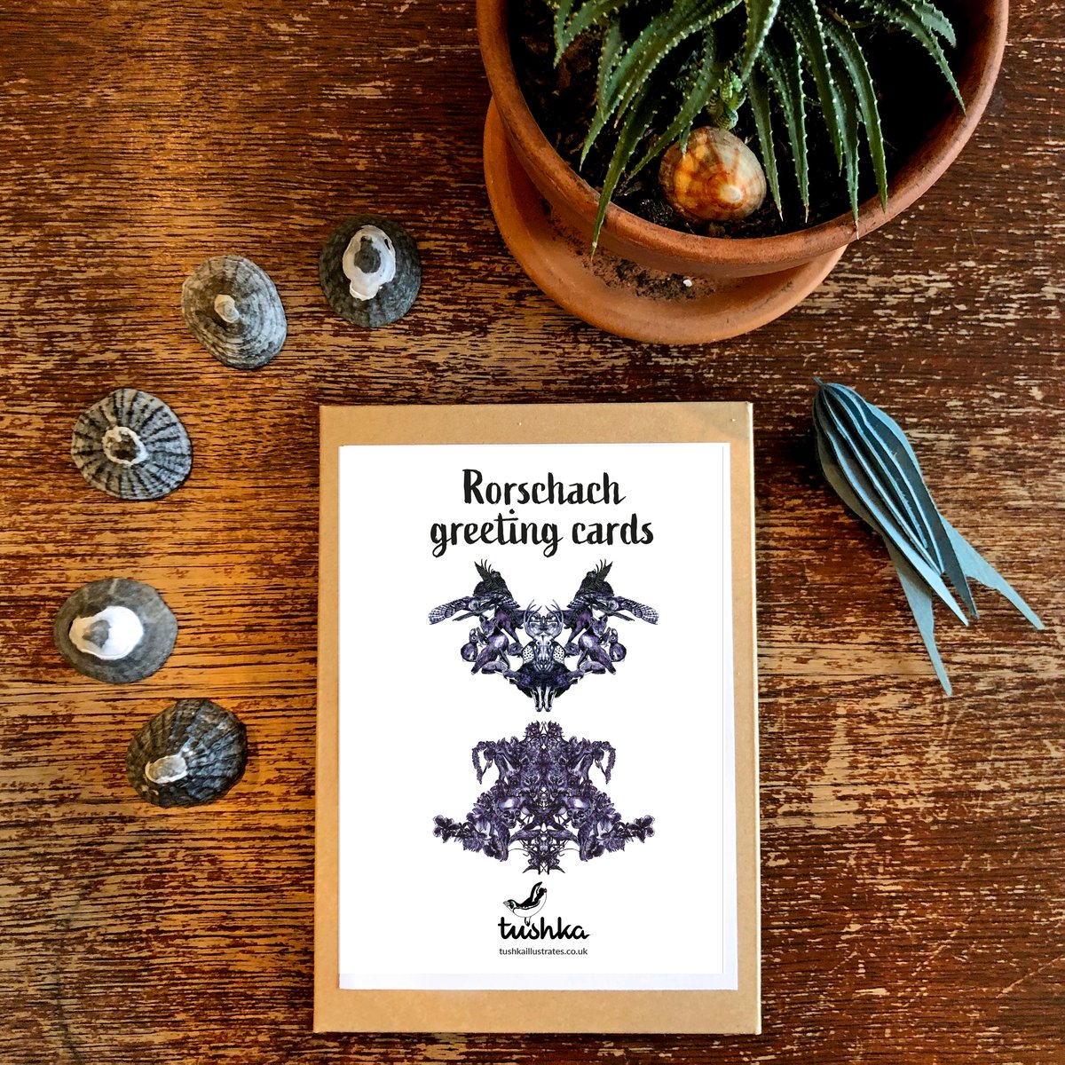 Rorschach greetings cards | Tushka