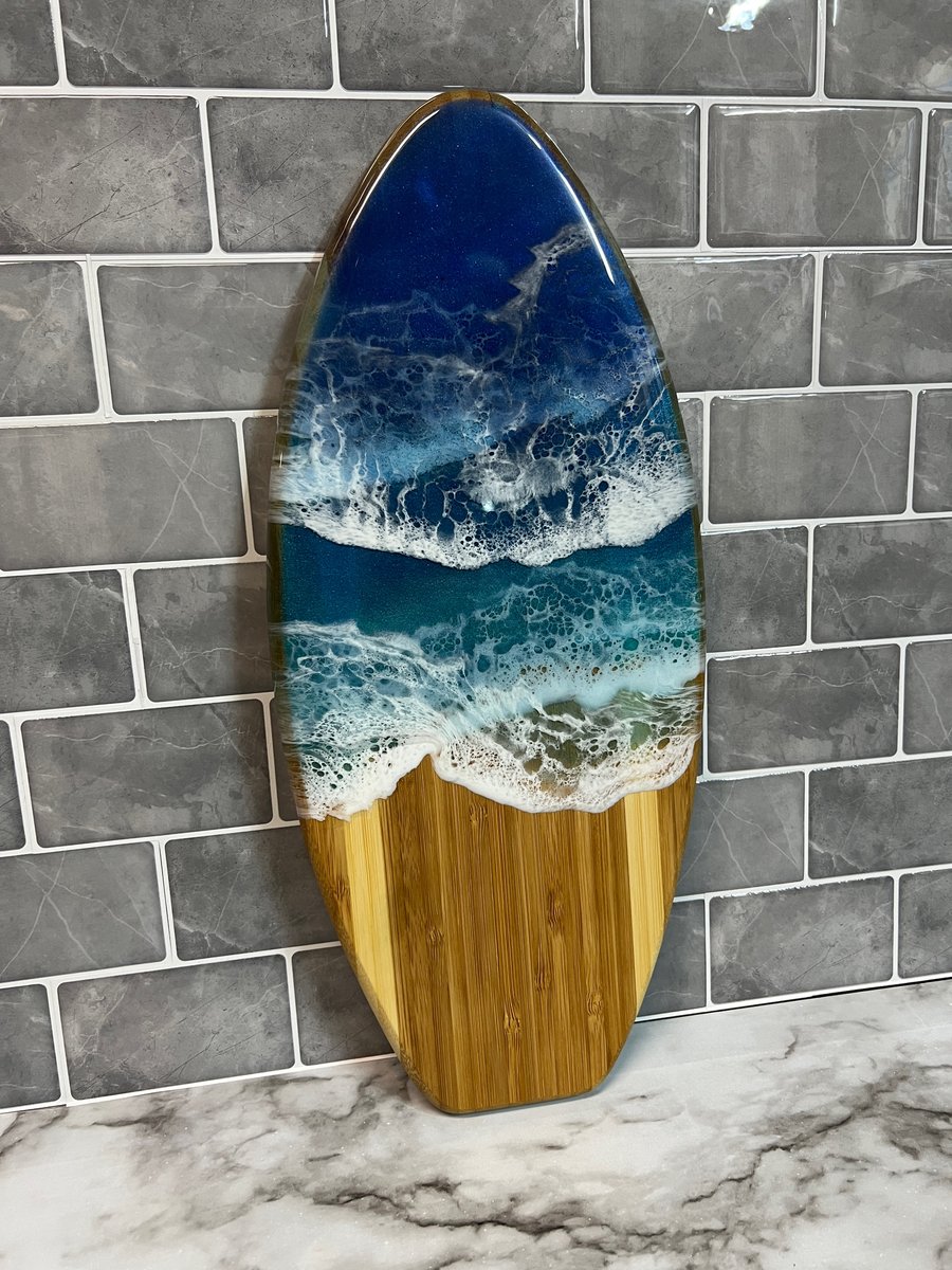 Epoxy Resin Wave Surfboard | Julie Bruns Creatives