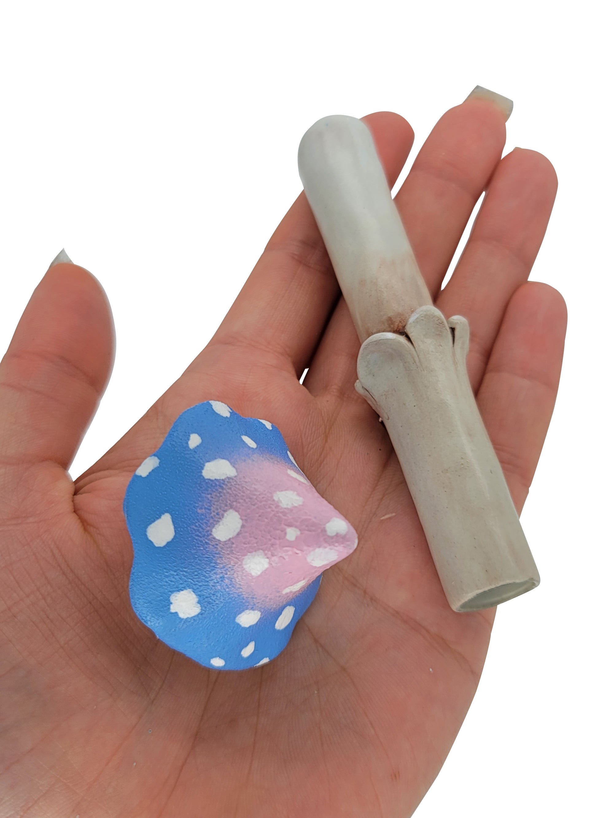 Blue Mushie Pipe & Mush-Stash Tube | Kira's Craft