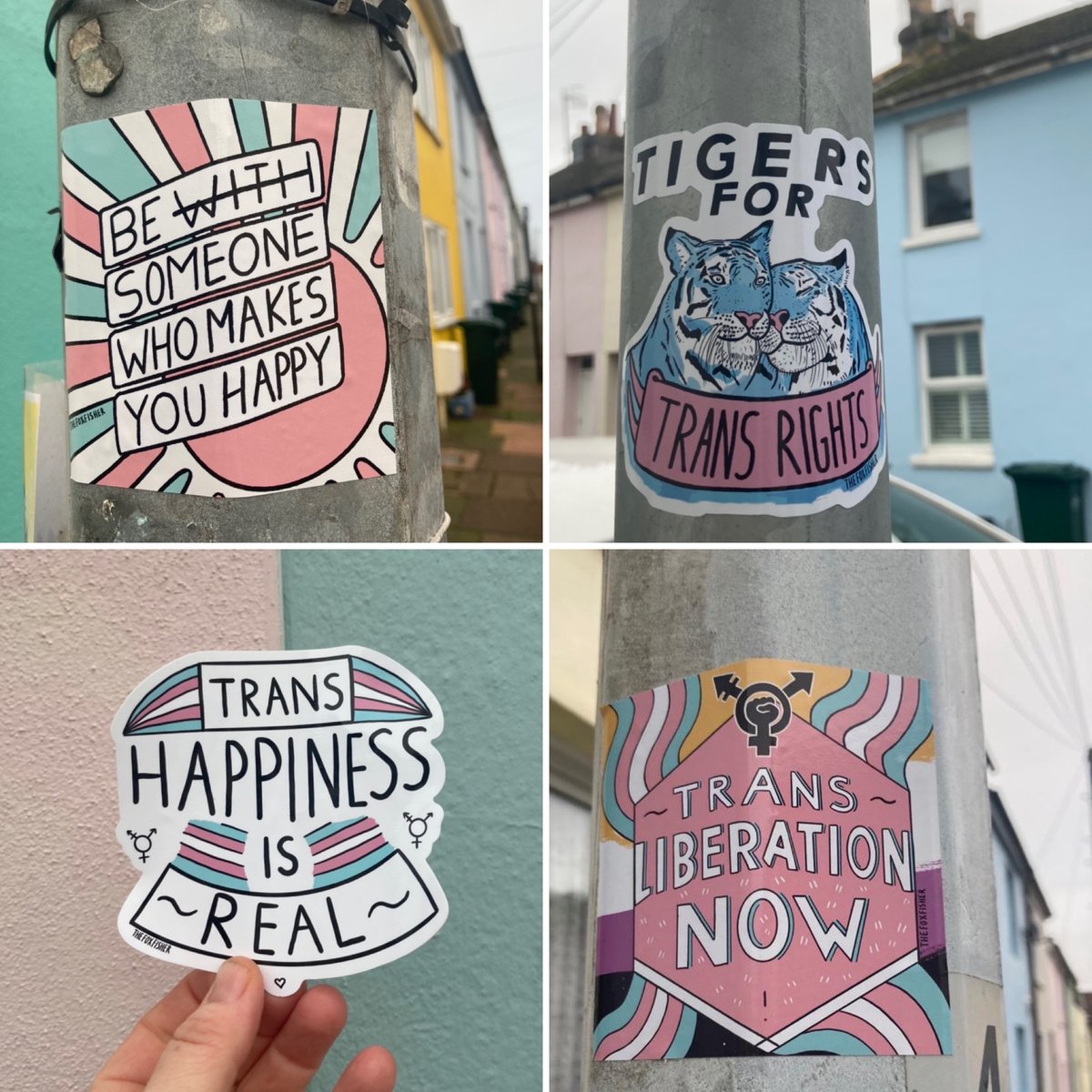 20 Trans / LGBTQIA+ Stickers | ART BY FOX