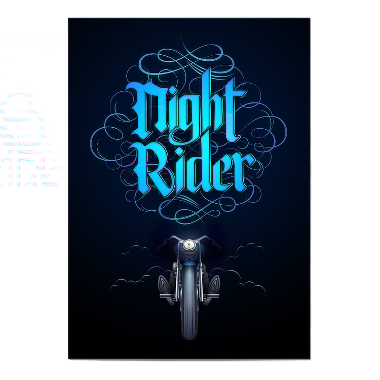 Night Rider Poster | A Little Bent