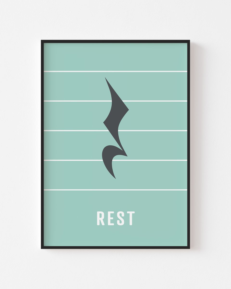Rest Note Print - Crotchet | Thirty Forest