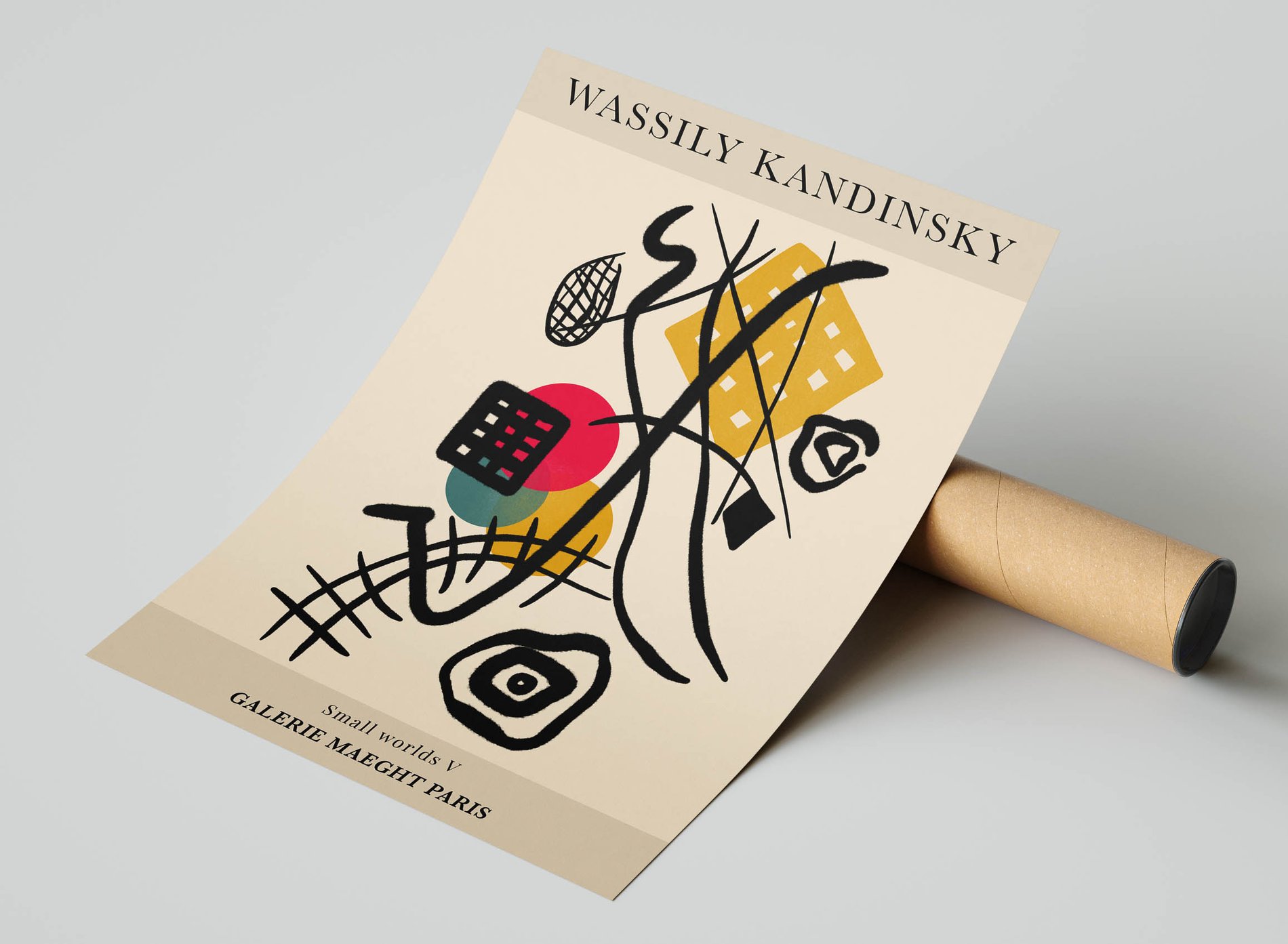 Wassily Kandinsky - Small Worlds V Geometry Poster | Architeg Prints