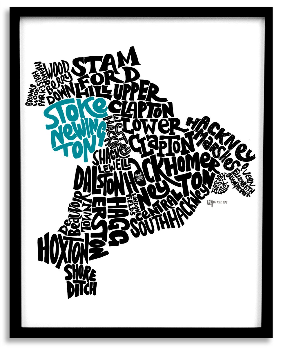 London Borough of Hackney - Districts Type Map | Me On The Map