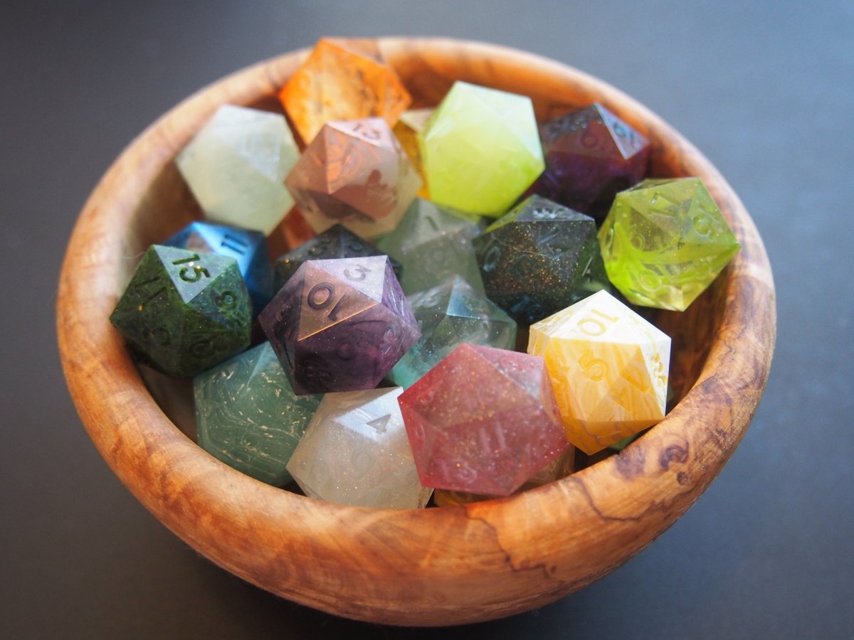 Products | Cipher Dice - handmade dice for TTRPGs