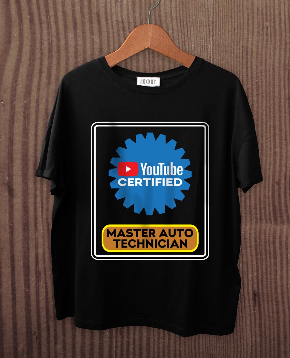 Black YouTube Certified Master Auto Technician Tshirt | VK Motorsports