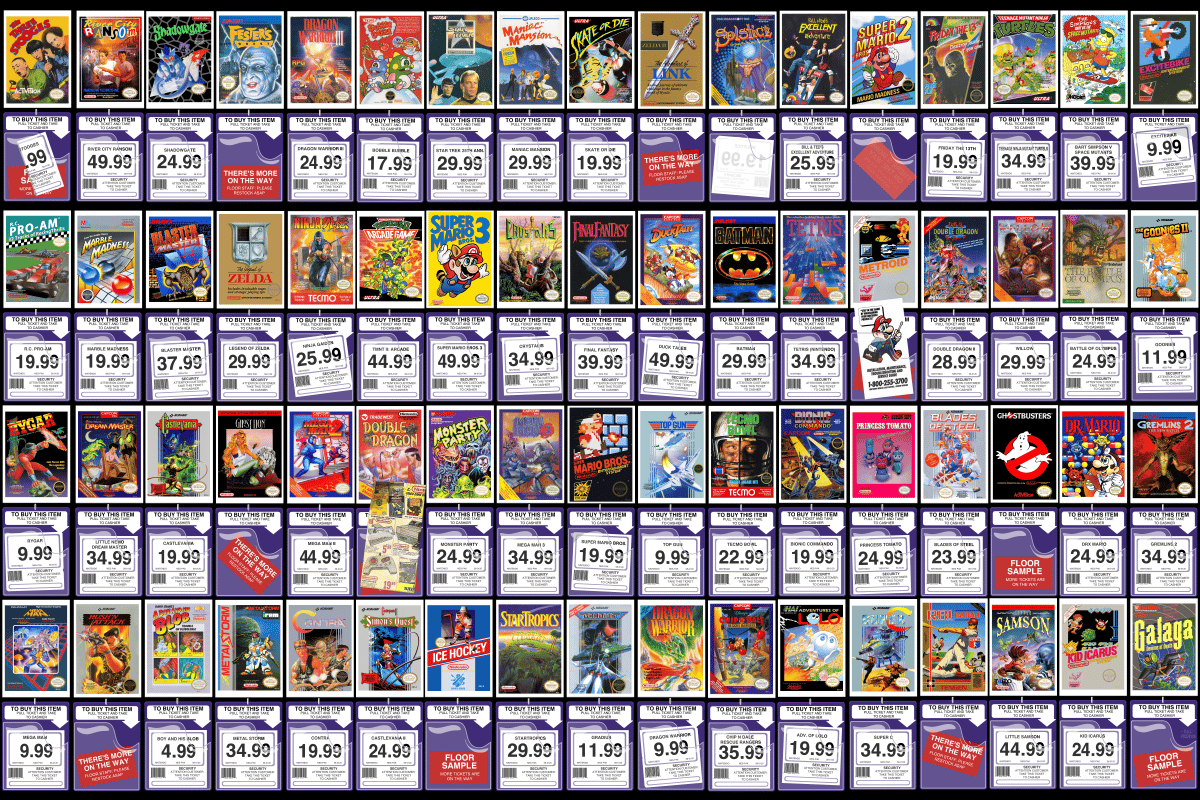 NES Vidpro Wall (just the cards, m'am) | "Whaddaya buyin'?"