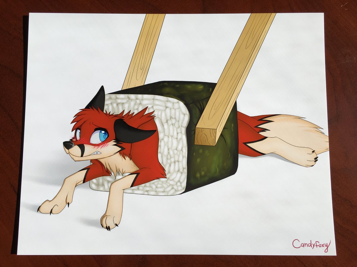 Fox Sushi - 8" x 10" Art Print | CandyFoxStudios
