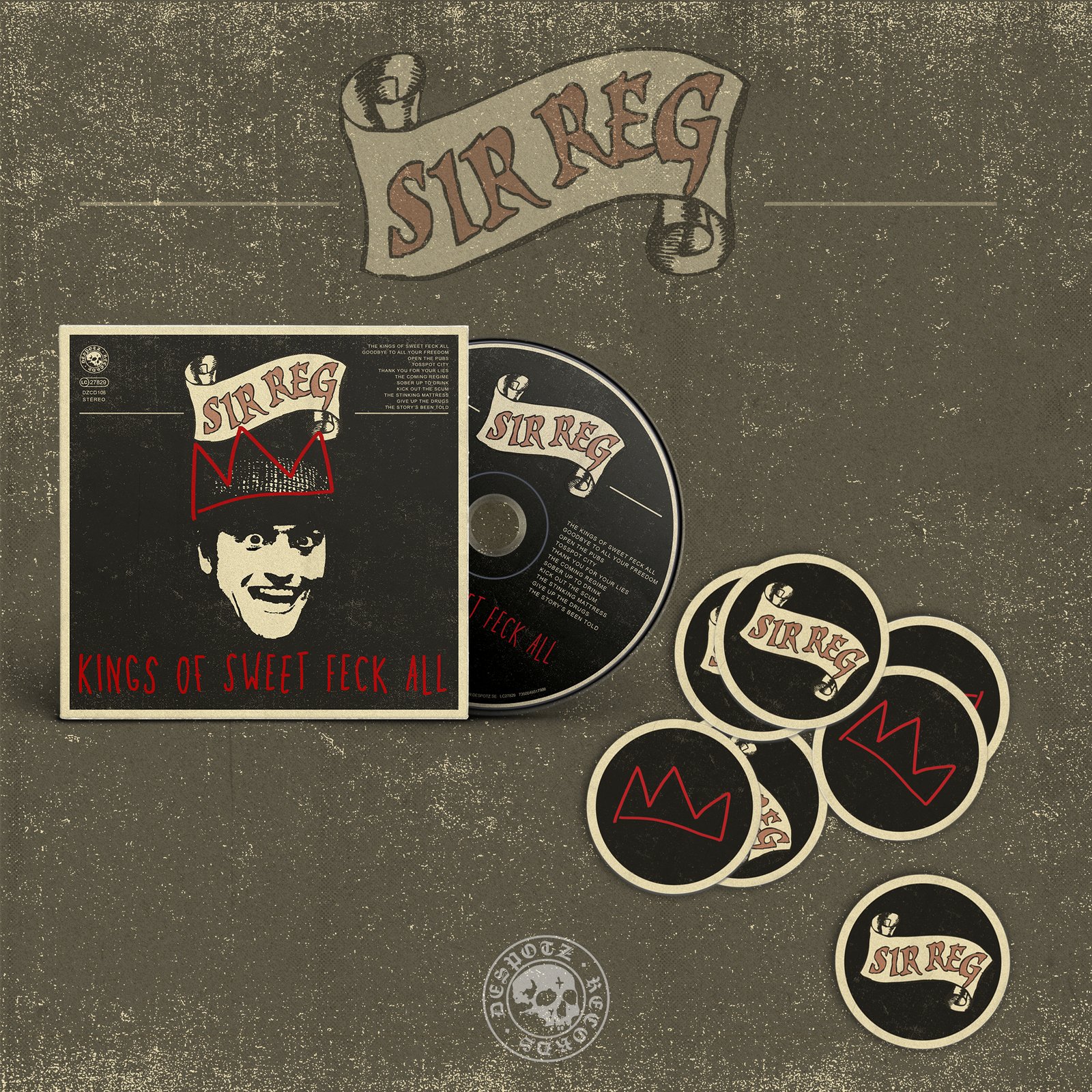 Sir Reg - Kings Of Sweet Feck All (CD & Coasters) / Despotz Records