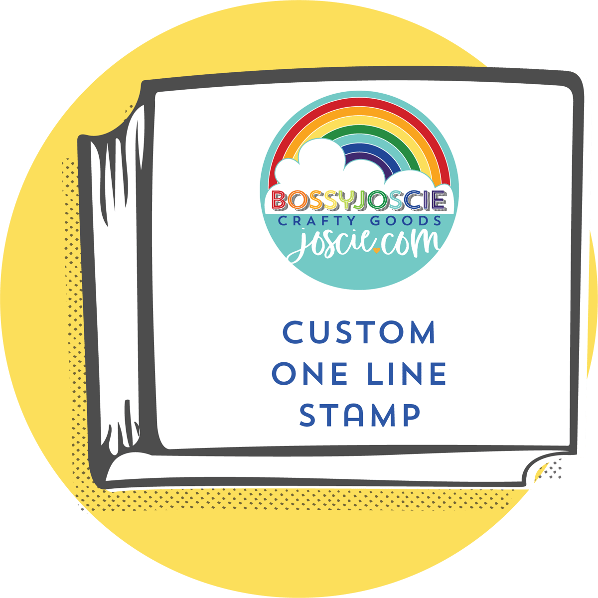 ONE LINE TEXT STAMP | bossy Joscie