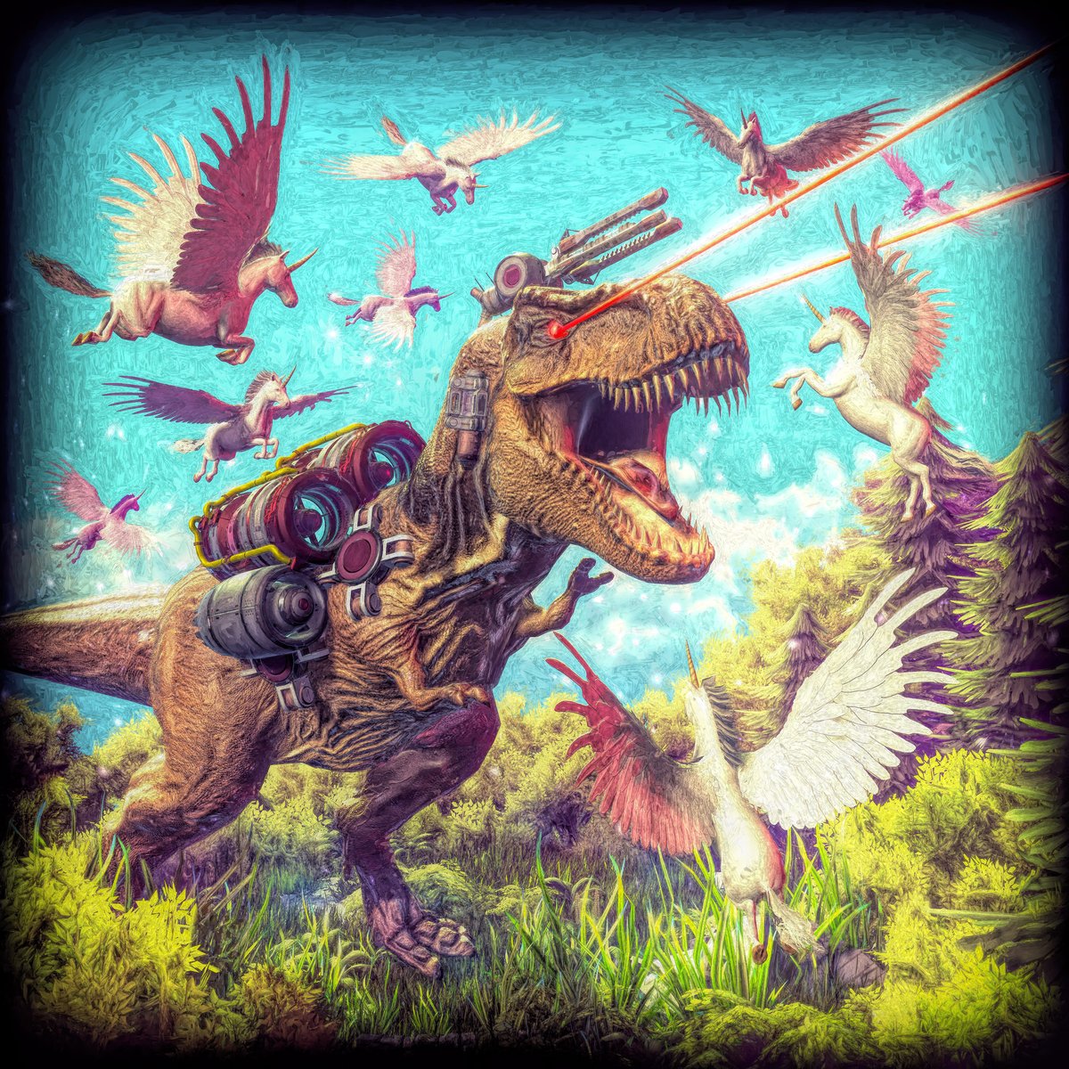 Laser T-Rex T-Shirt | Dale Forward