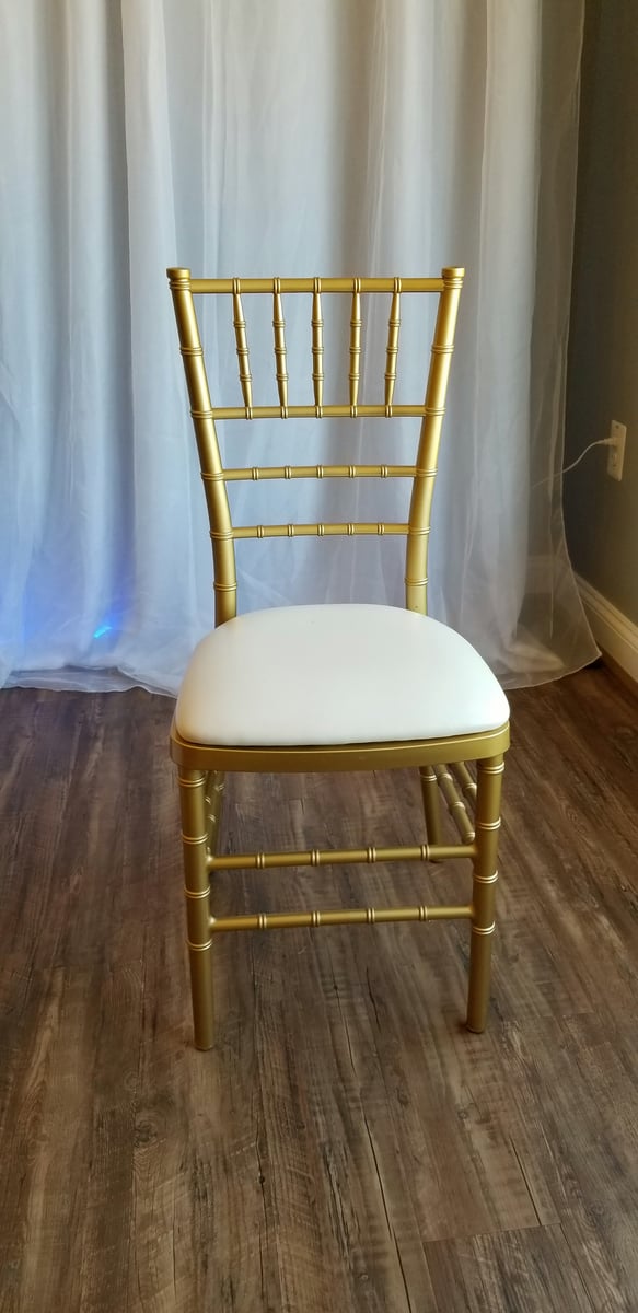 Adult Gold chair - Resin chaivari gold Chair plus cushion | PKLux Party ...