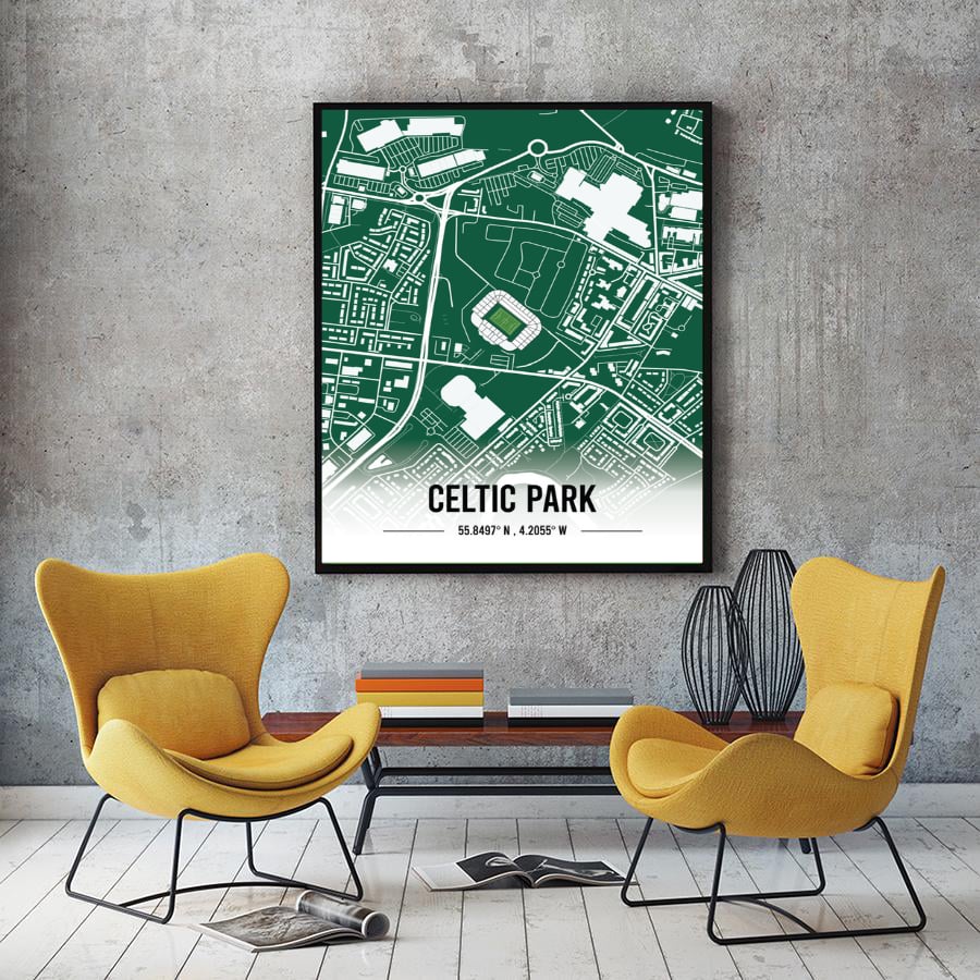 PRINT - CELTIC PARK MAP | RetroCeltic