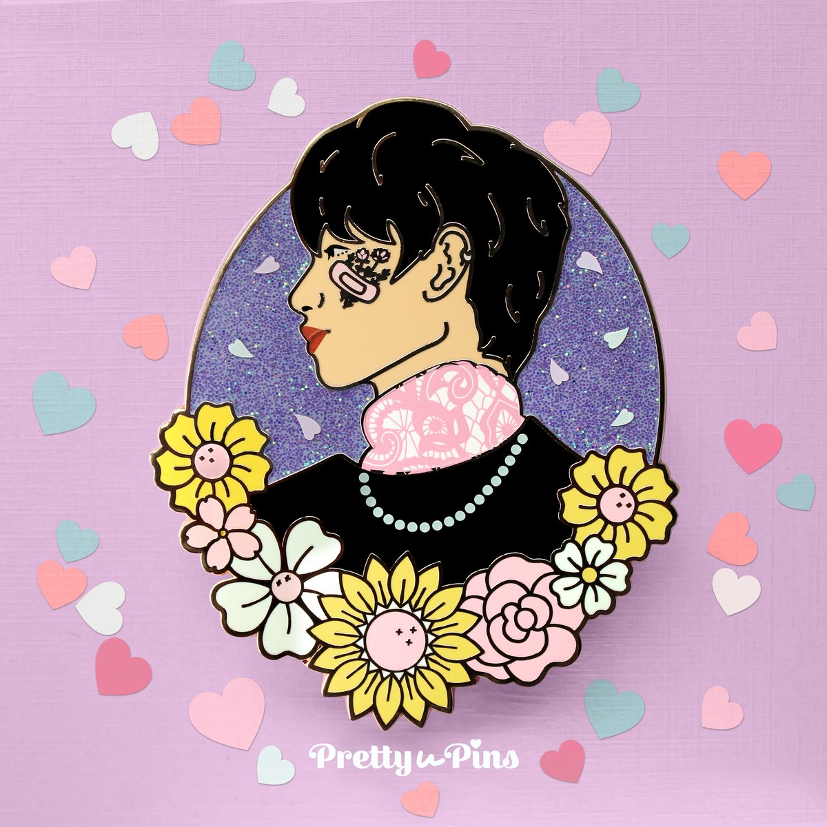 SVT JOSHUA FALLING FLOWER PIN | prettyupins