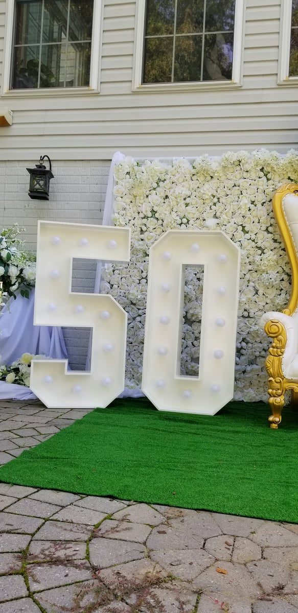 Light numbers 4ft price per number , available in 012357 | PKLux Party ...