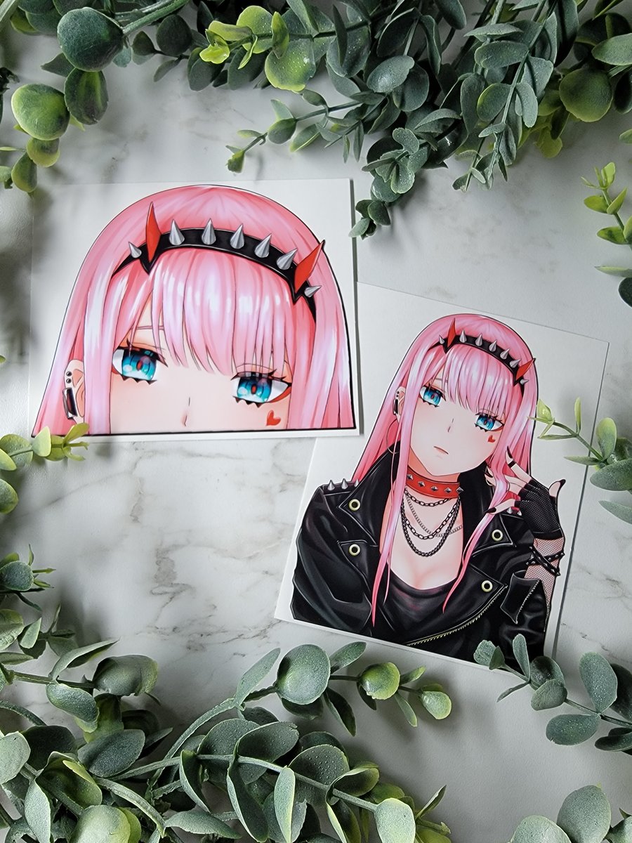 Zero Two Sticker or Peeker | SpottyDogDecals