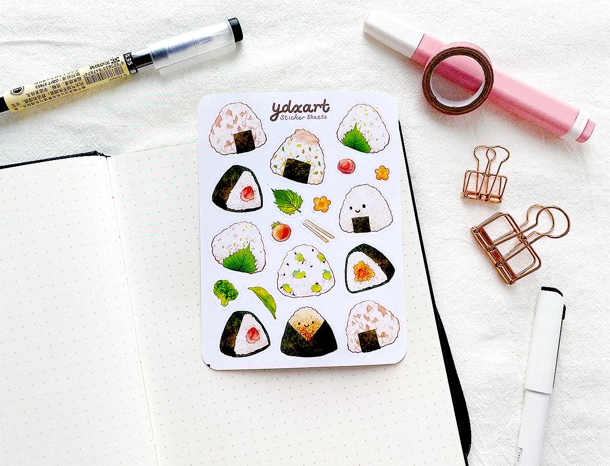 Onigiri Sticker Sheet | ydxart