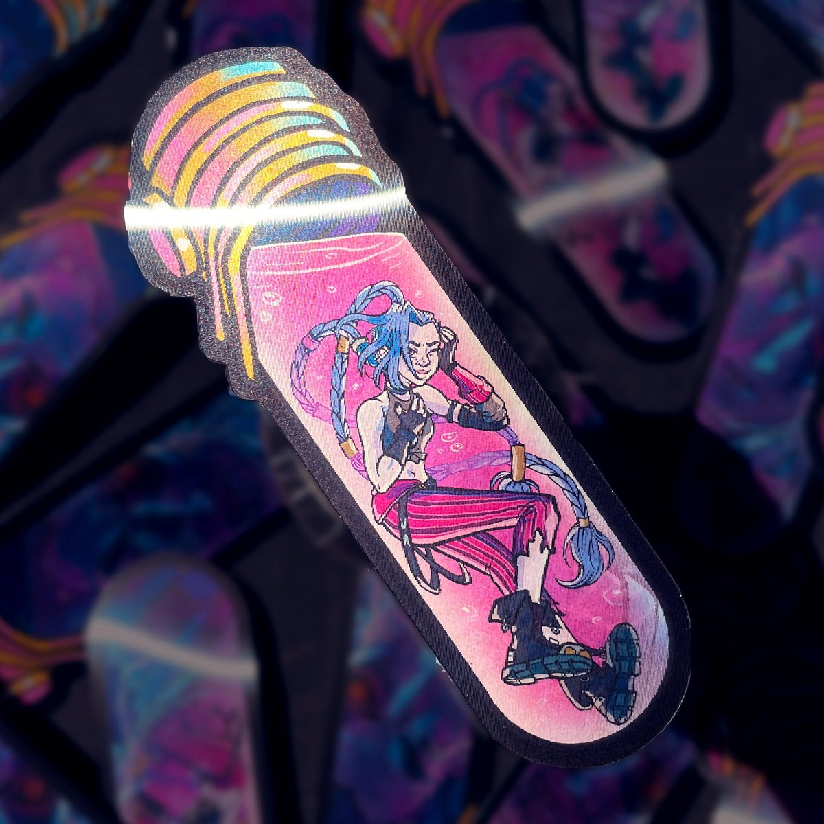 Arcane Jinx & Silco Shimmer Lenticular Sticker | Hanna Schroy