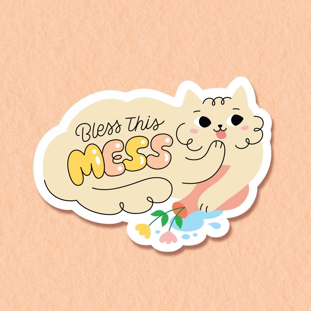 Bless This Mess Sticker | Annlettering