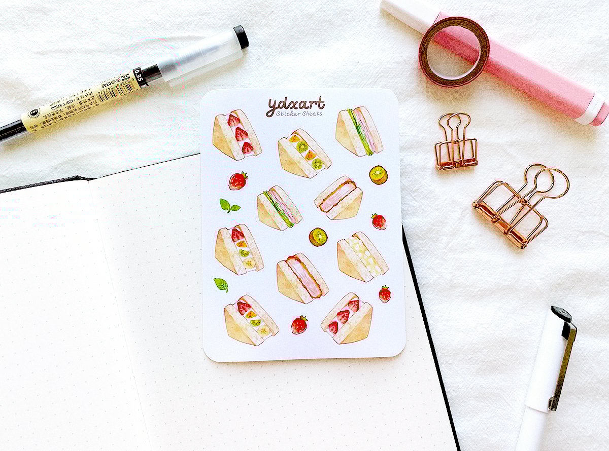 Sandwich Sticker Sheet | ydxart