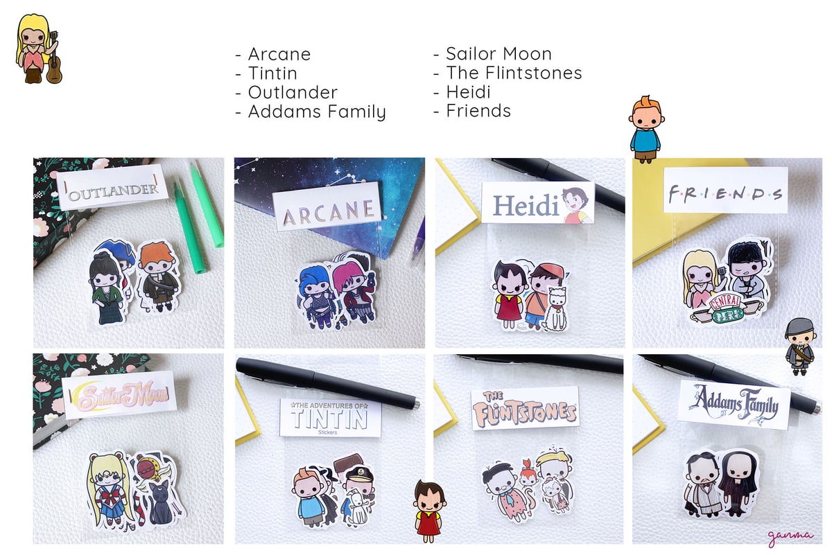 Pack Stickers personajes | GanmaDesign