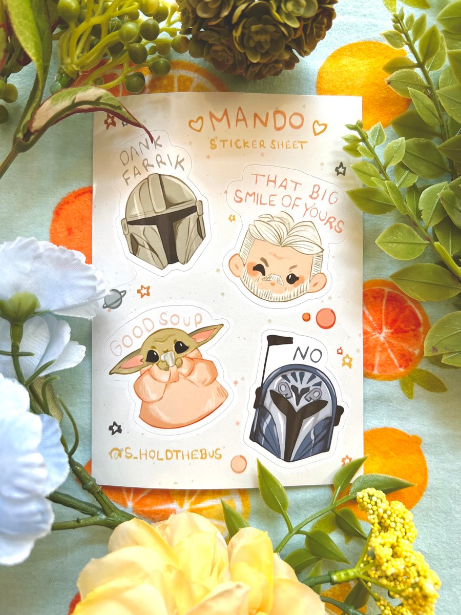 Mando Sticker Sheet | Bus Stop Shop