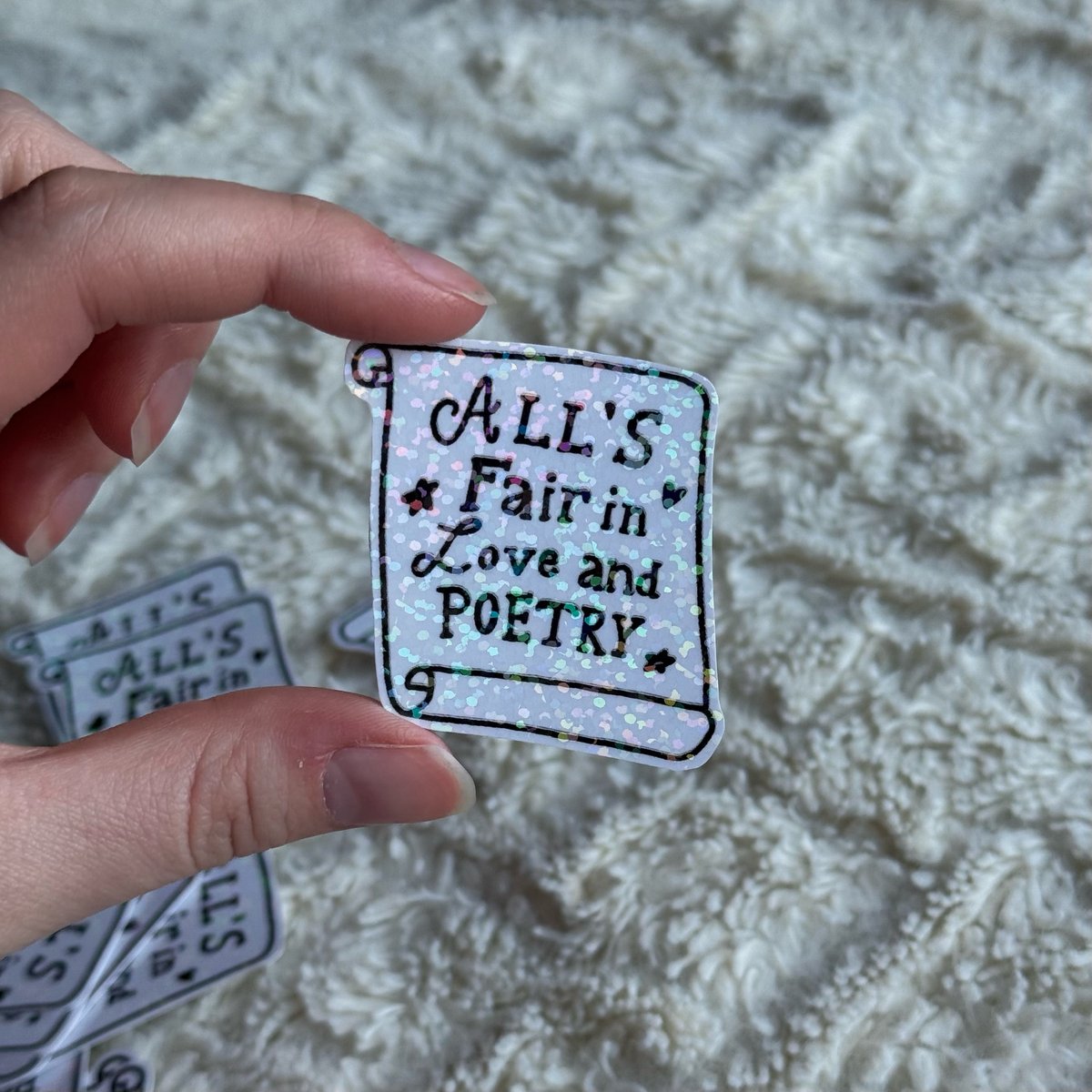 love and poetry sticker | cati’s shop