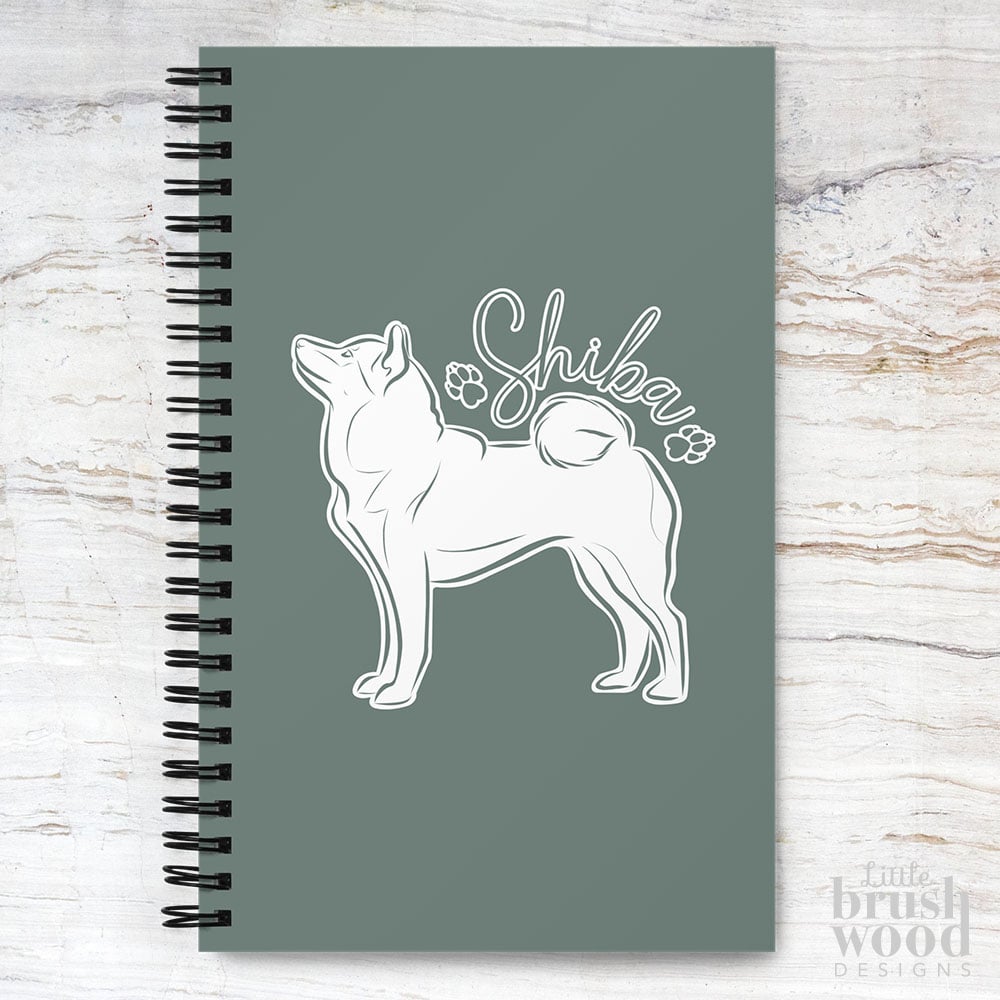 Shiba Graphic Spiral Notebook | Little Brushwood Designs