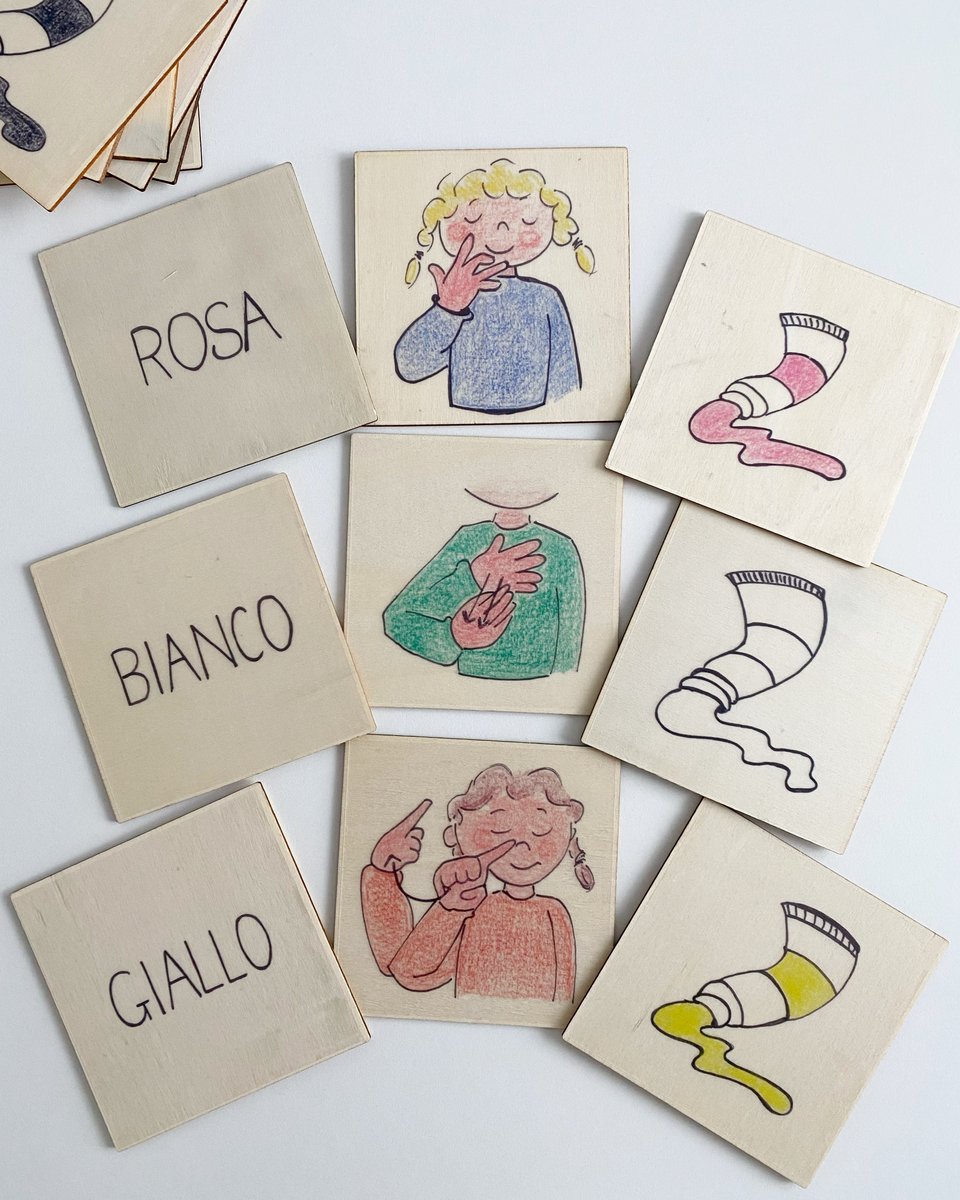 Giochi educativi - Memory LIS (colori) | Blumen Shop