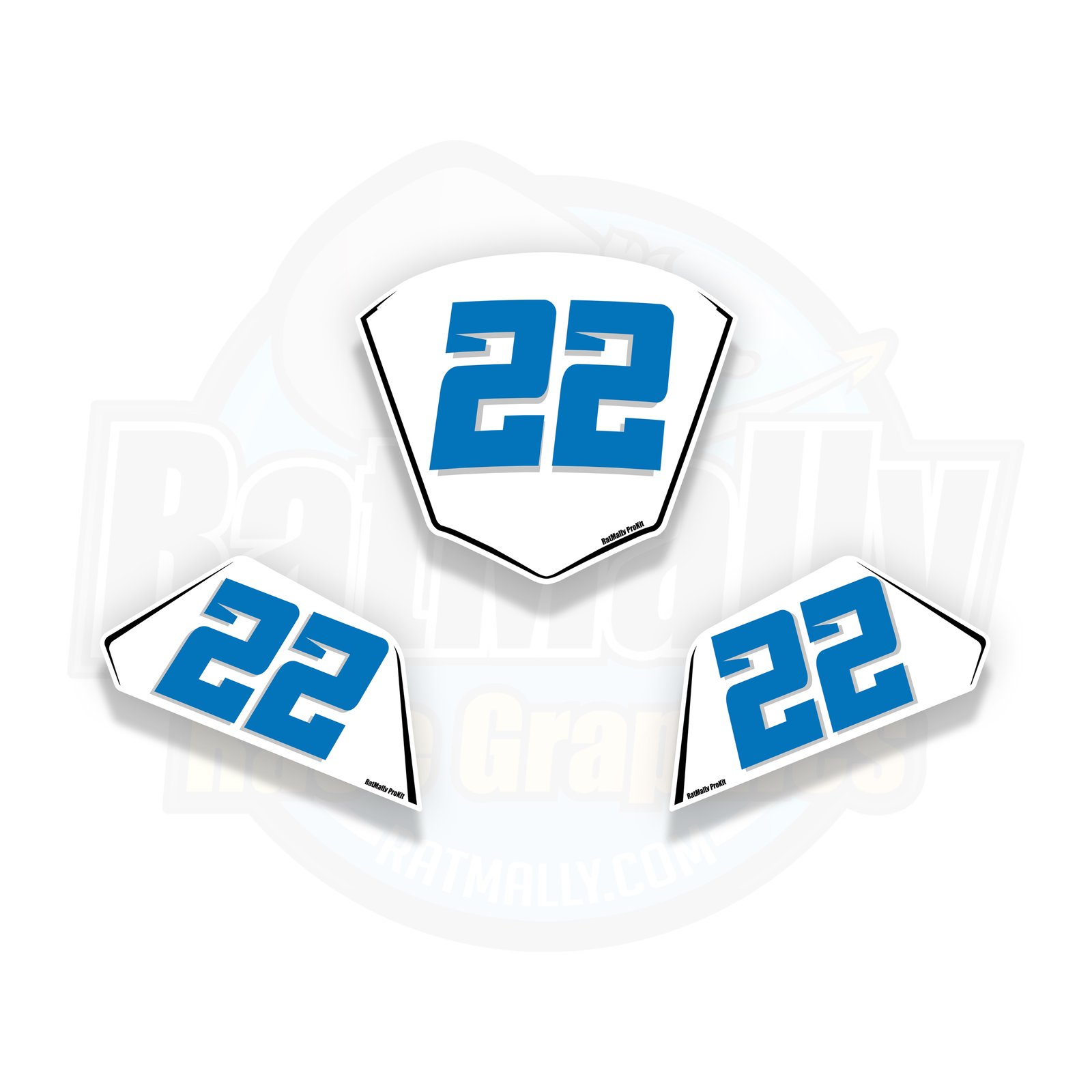 Race Number Boards. To fit Yamaha R1 / R6 / RatMally Graphics