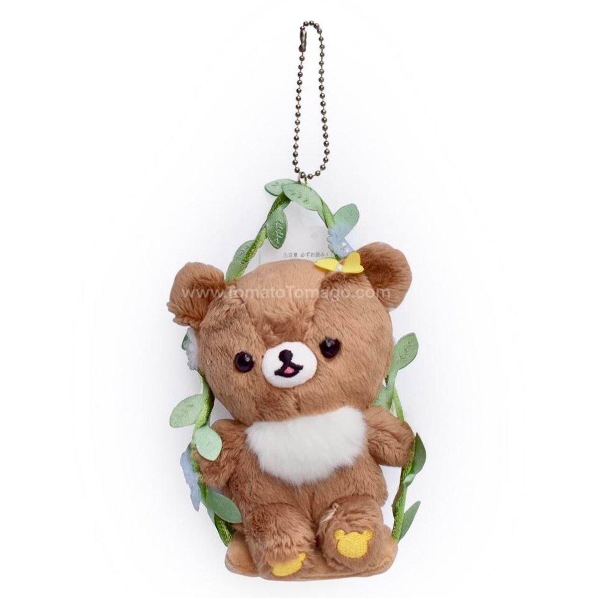Rilakkuma - Chairoikoguma Swing Plush Keychain | Tomato Tomago