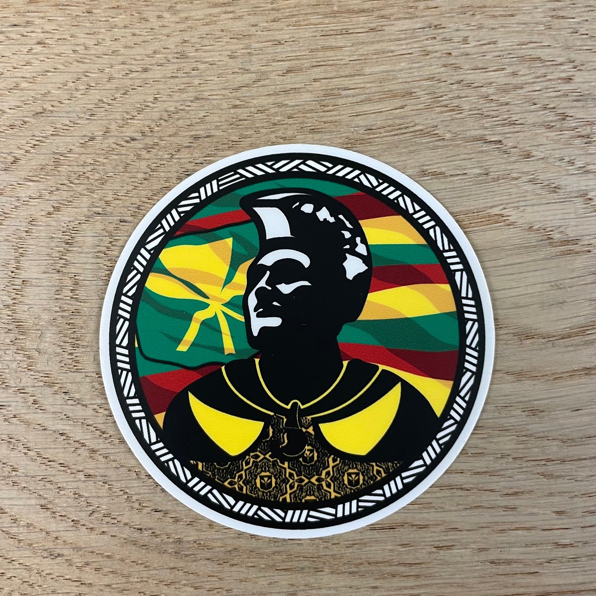 Kanaka Kamehameha Redux 3'' Vinyl sticker / Pipe Dreams Surf Co