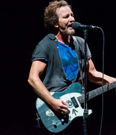 Eddie Vedder guitar stickers Fender Telecaster Pearl Jam, The Who ...