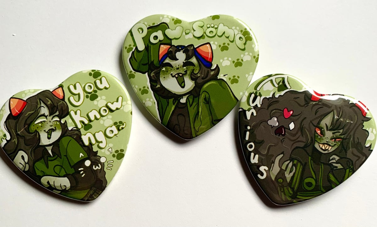 Homestuck leijon heart button | BubblyBlueJelly