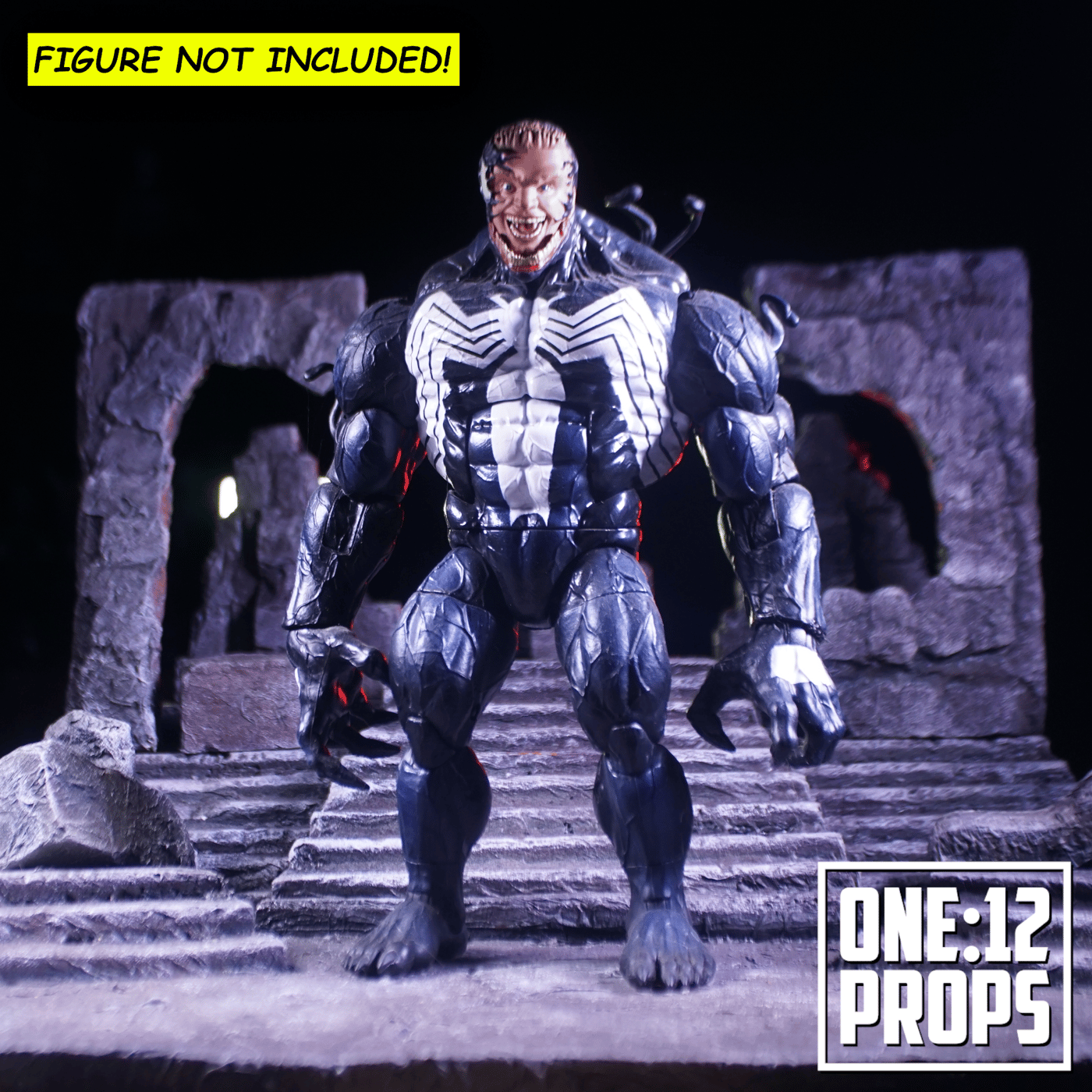 Custom Eddie Brock Venom Head for Marvel Legends Monster Venom | one12props