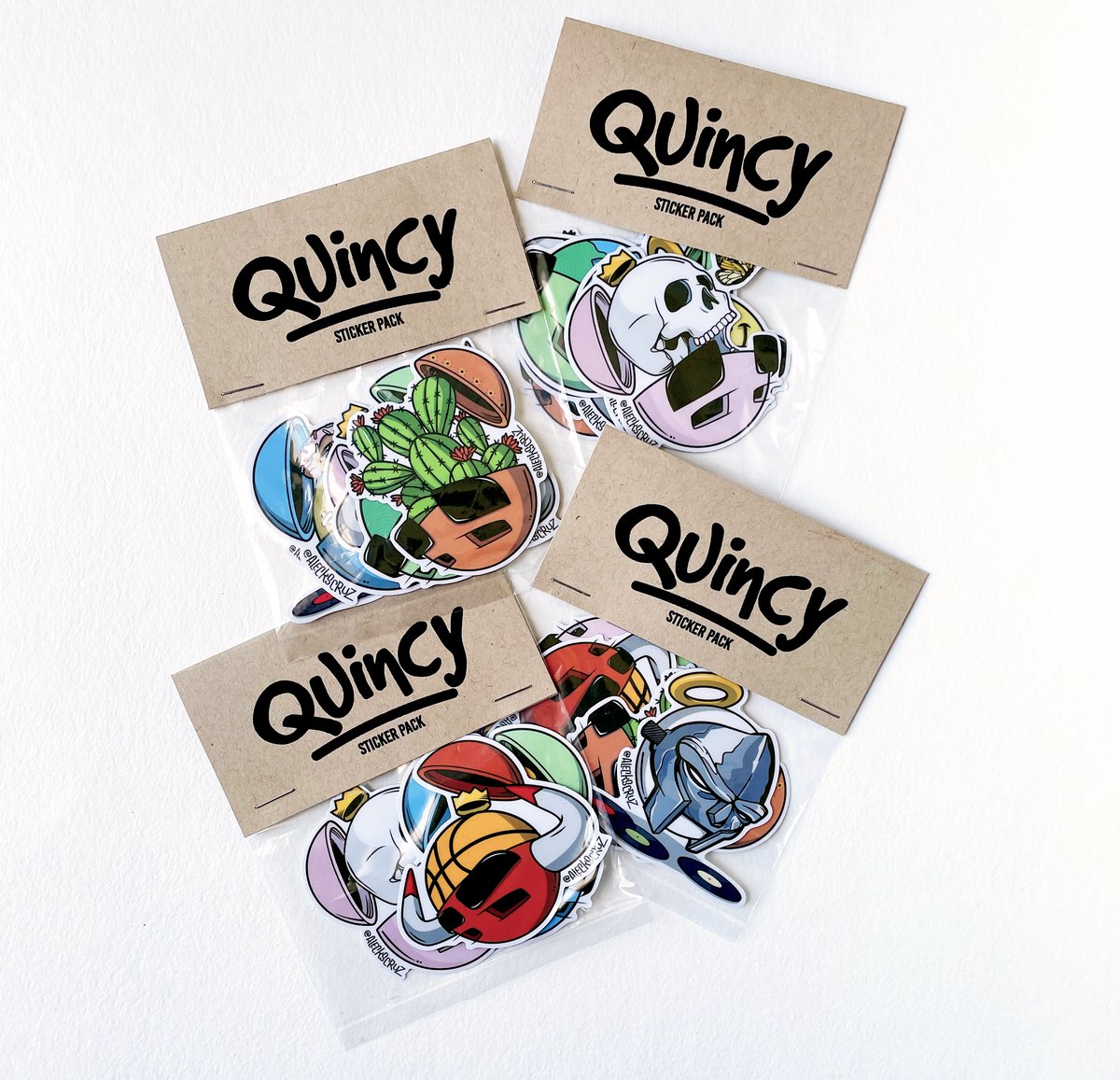 Quincy Heads Sticker Pack | Alecks Cruz
