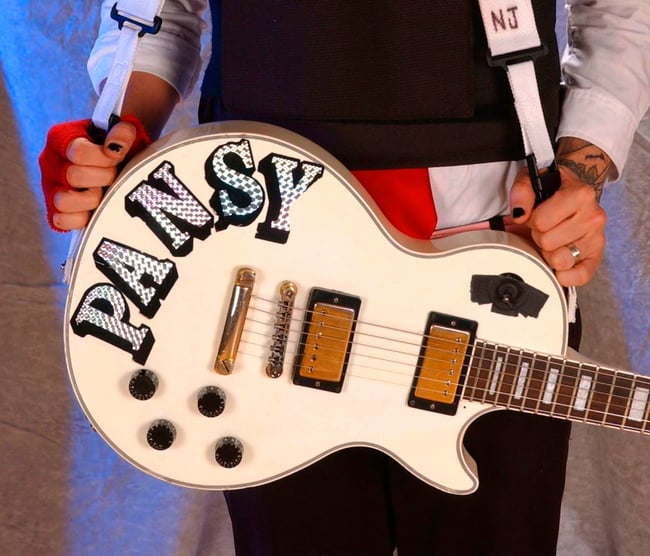 Frank Iero guitar stickers PANSY vinyl decal My Chemical Romance plus ...