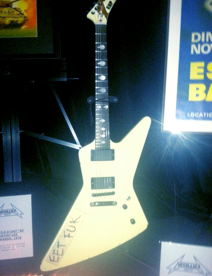 James Hetfield guitar stickers ESP Explorer MX-220 "EET FUK" Well’ard ...