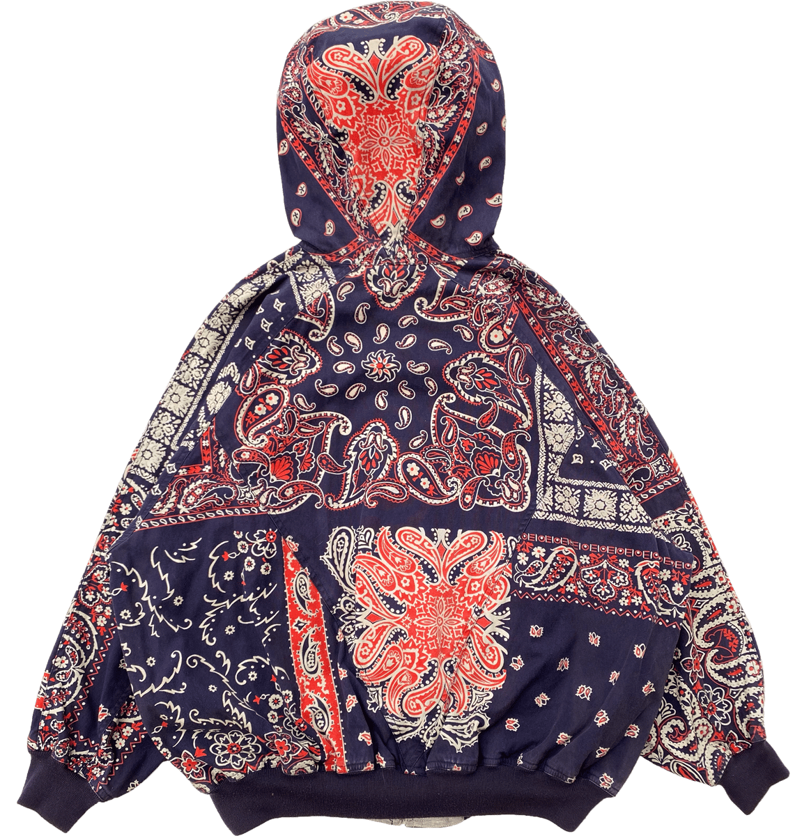 80's Issey Miyake Reversible Paisley Sport Hoodie 80's Issey Miyake Reversible Paisley Sport Hoodie