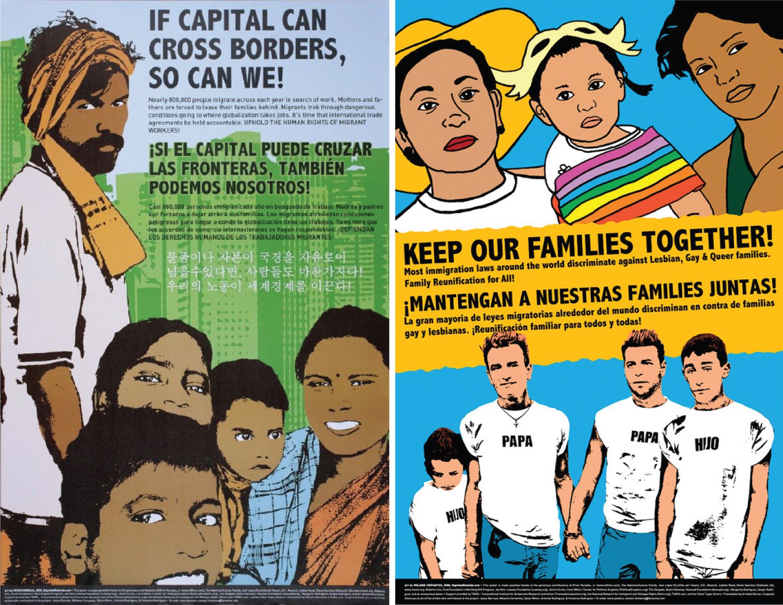 Migrant Rights tube of posters (10 posters total) | Dignidad Rebelde