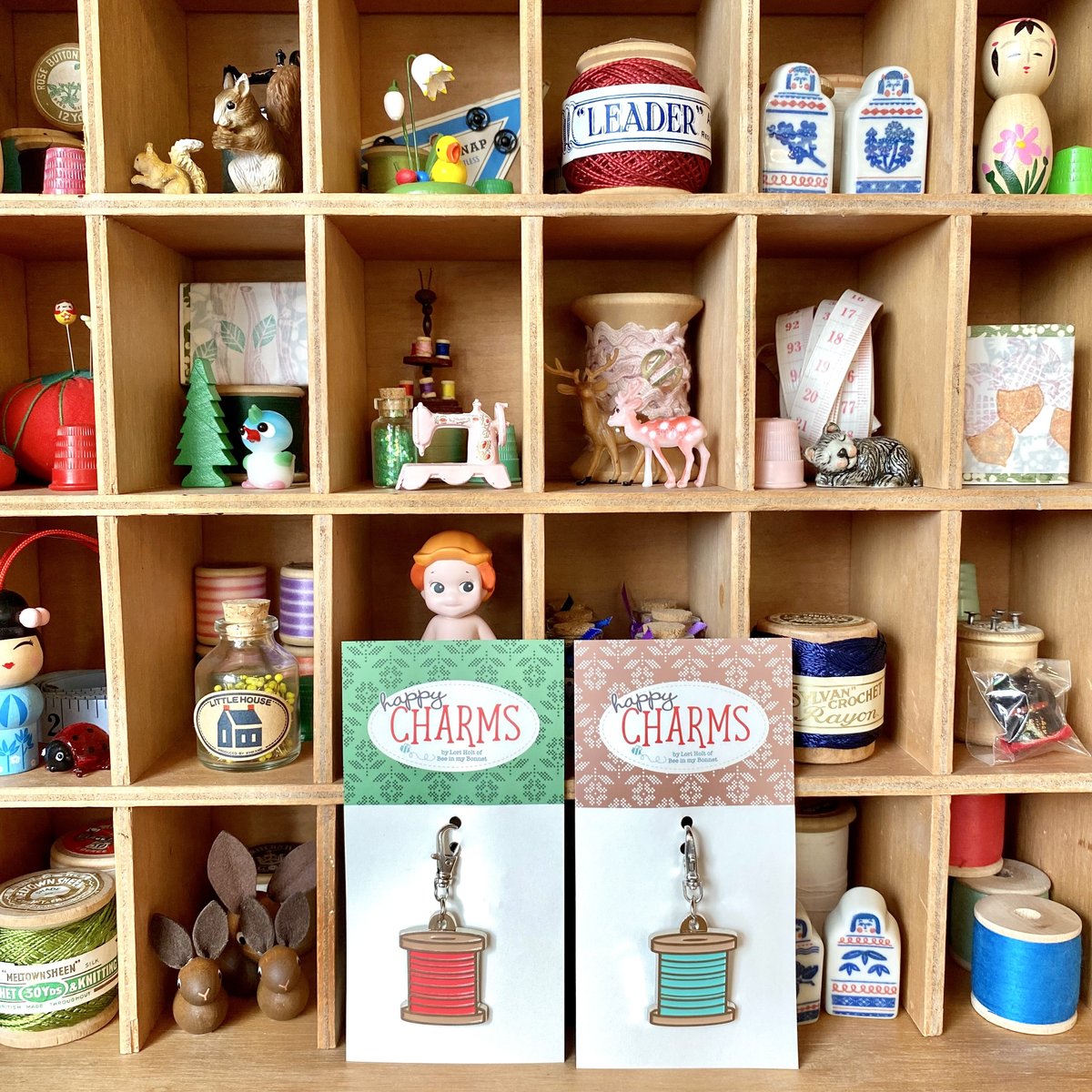Enamel Spool Keychains | The Crafty Squirrel