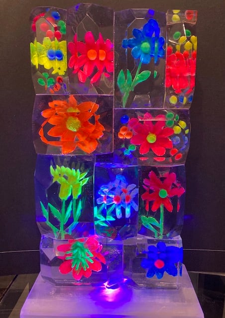 Groovy Lamp (Hand carved and painted Lucite)- in stock now | BLUE TREE