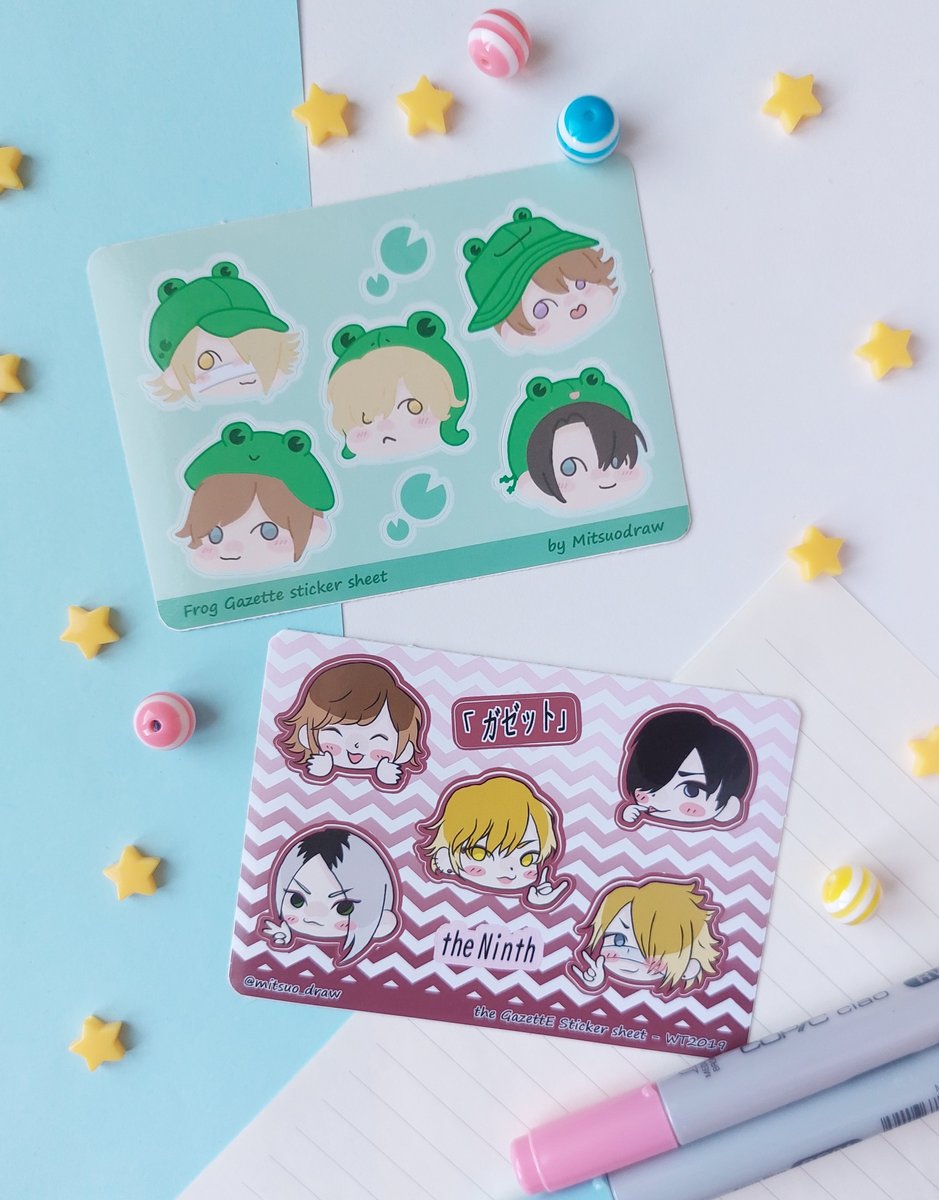 the GazettE A7 sticker sheets | Mitsuo